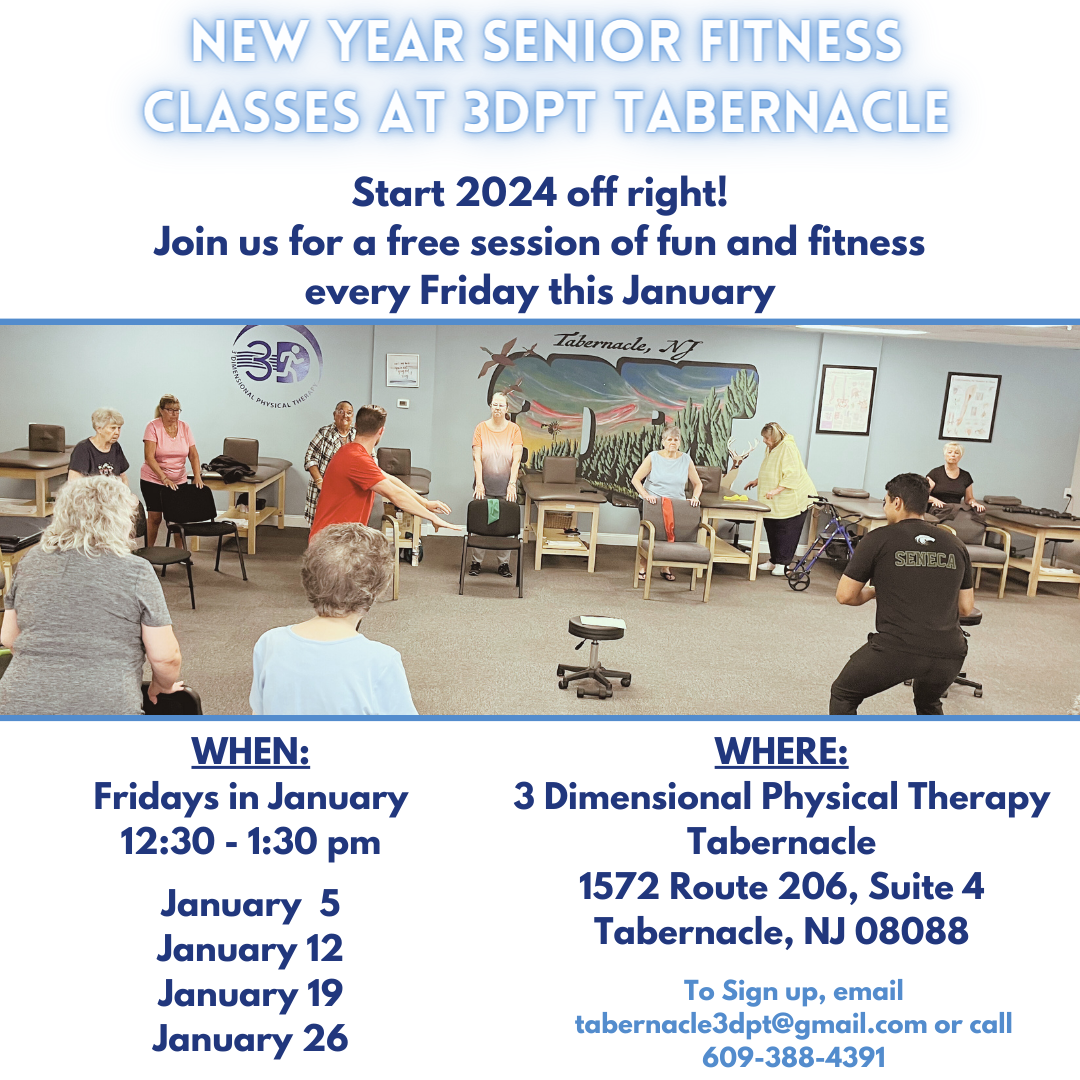 New Year Senior Fitness Classes at 3DPT Tabernacle