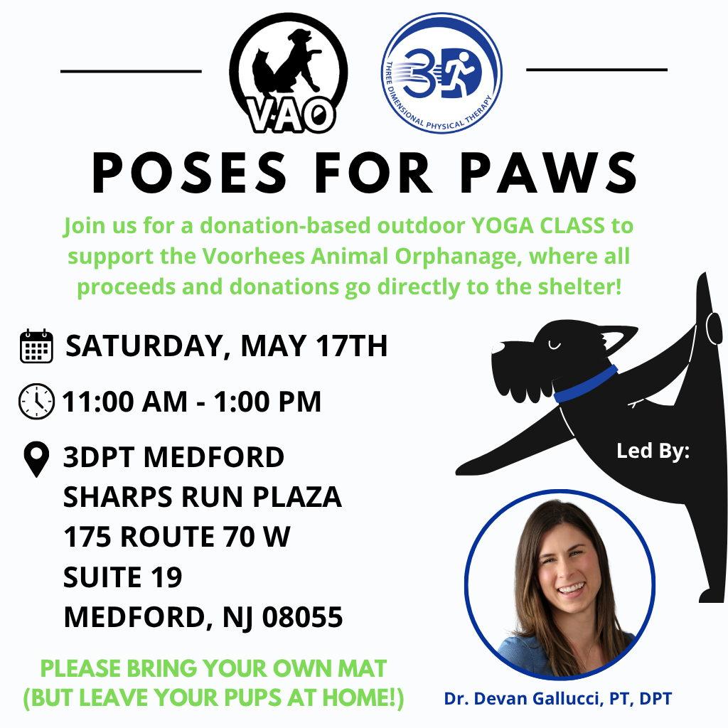 Poses for Paws Yoga event