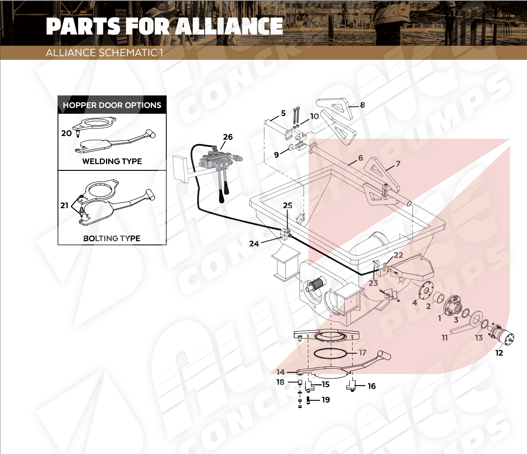 Bearing Flange & Auger - Alliance Concrete Pumps Online Store
