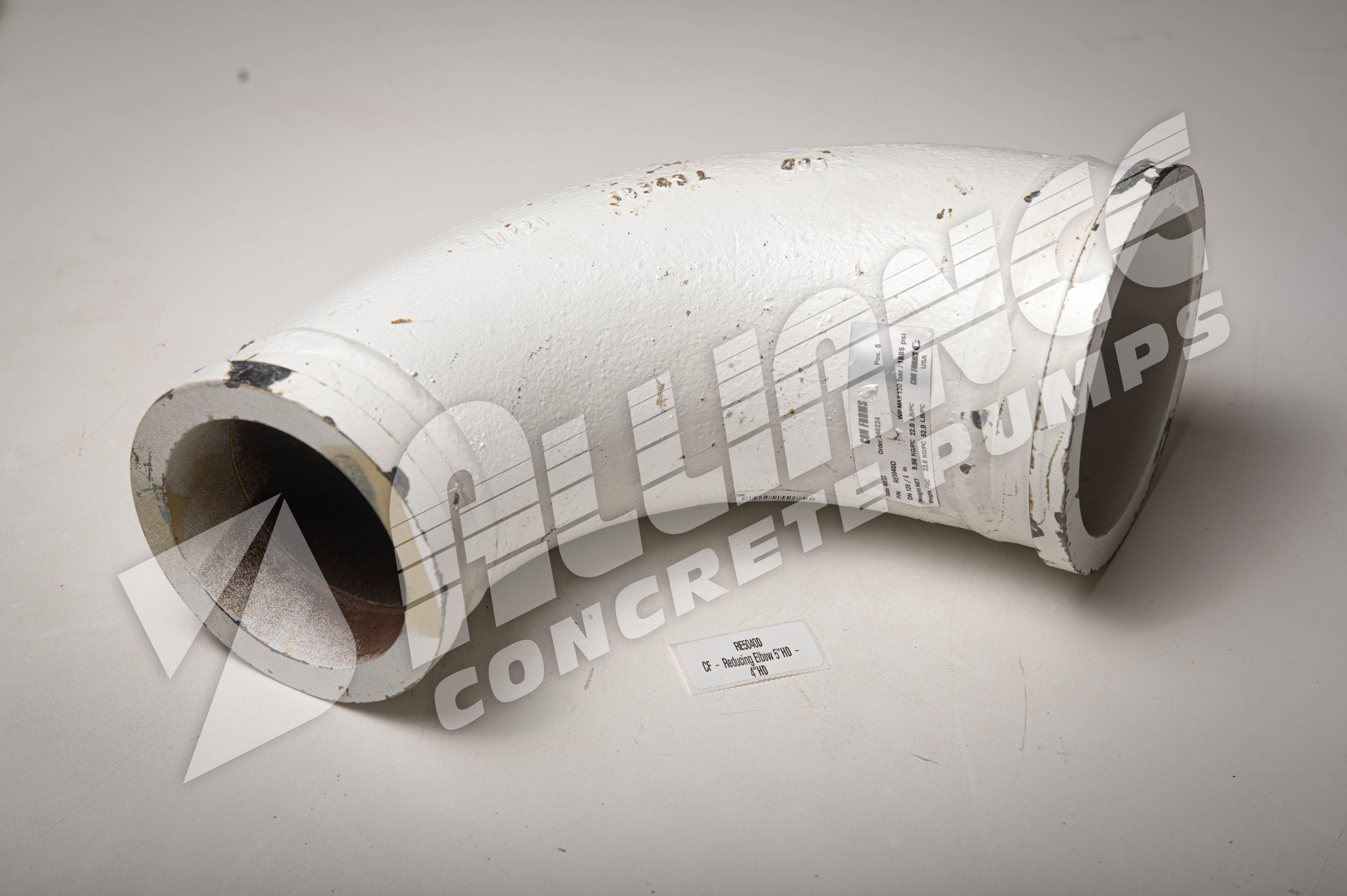 5″HD - 4″HD Reducing Elbow, Conforms - Alliance Concrete Pumps Online Store