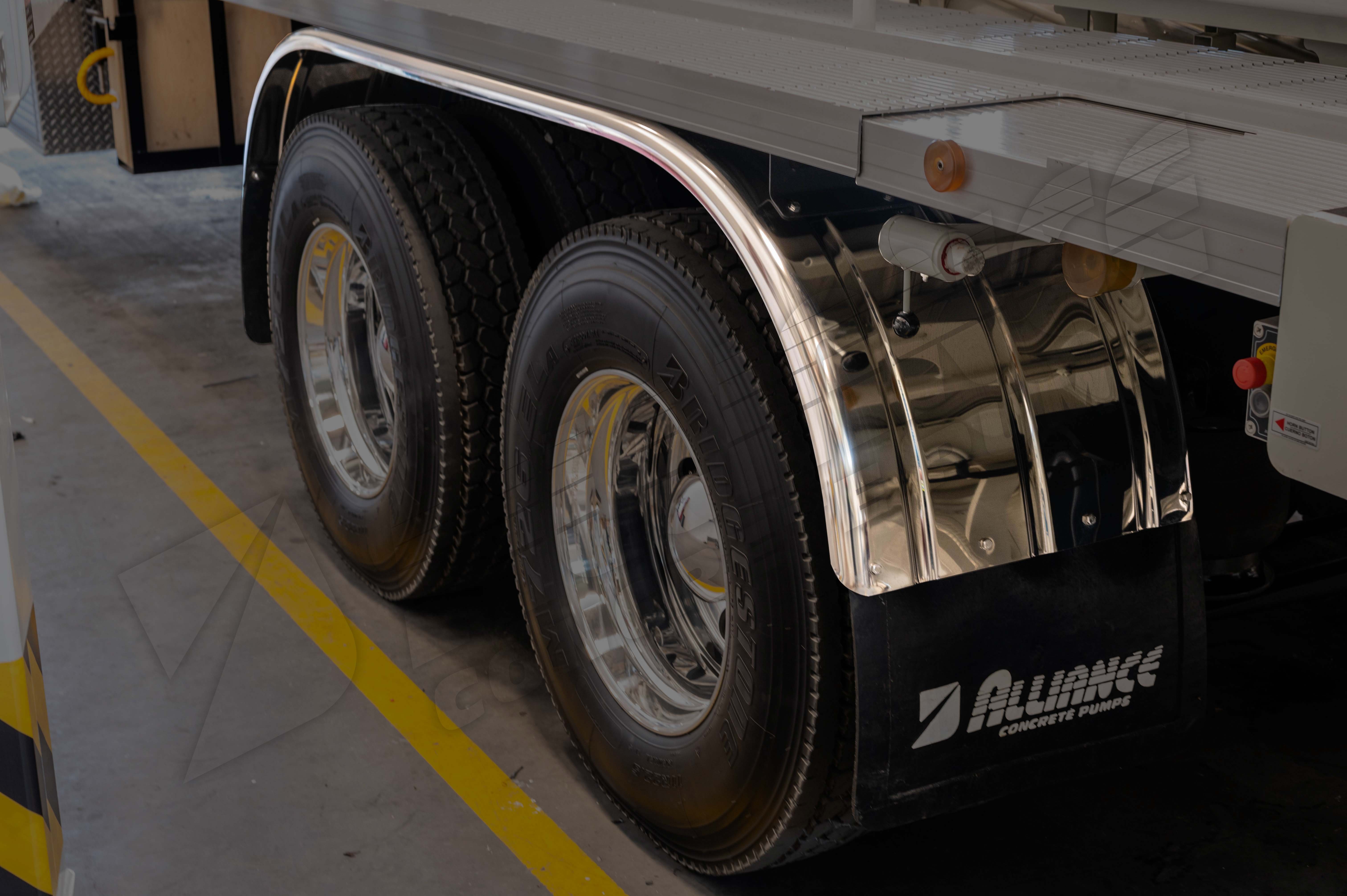 Stainless Steel Fender 101″ x 24″ - Alliance Concrete Pumps Online Store