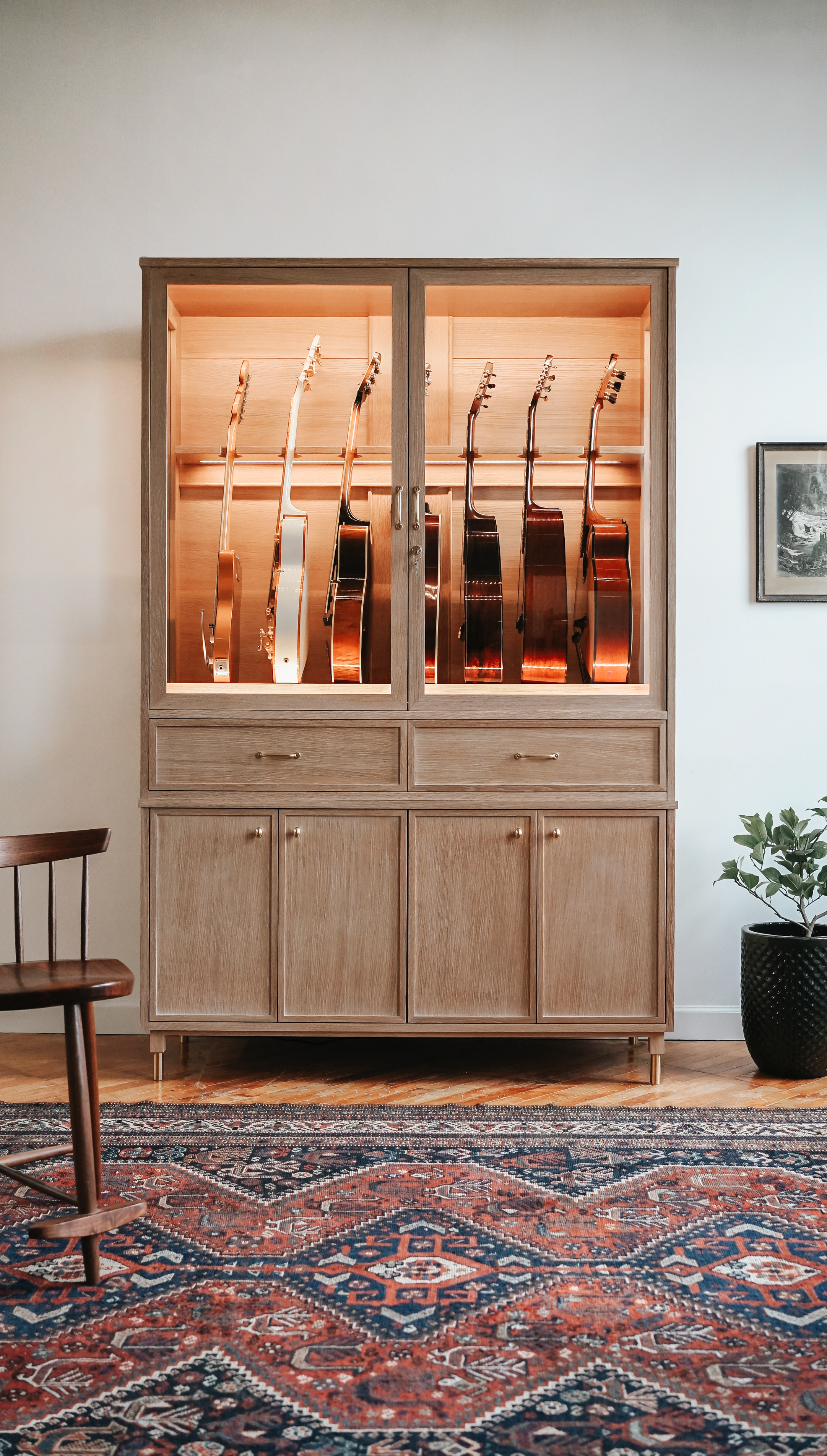 Our Flagship Guitar Display Case - American Music Furniture