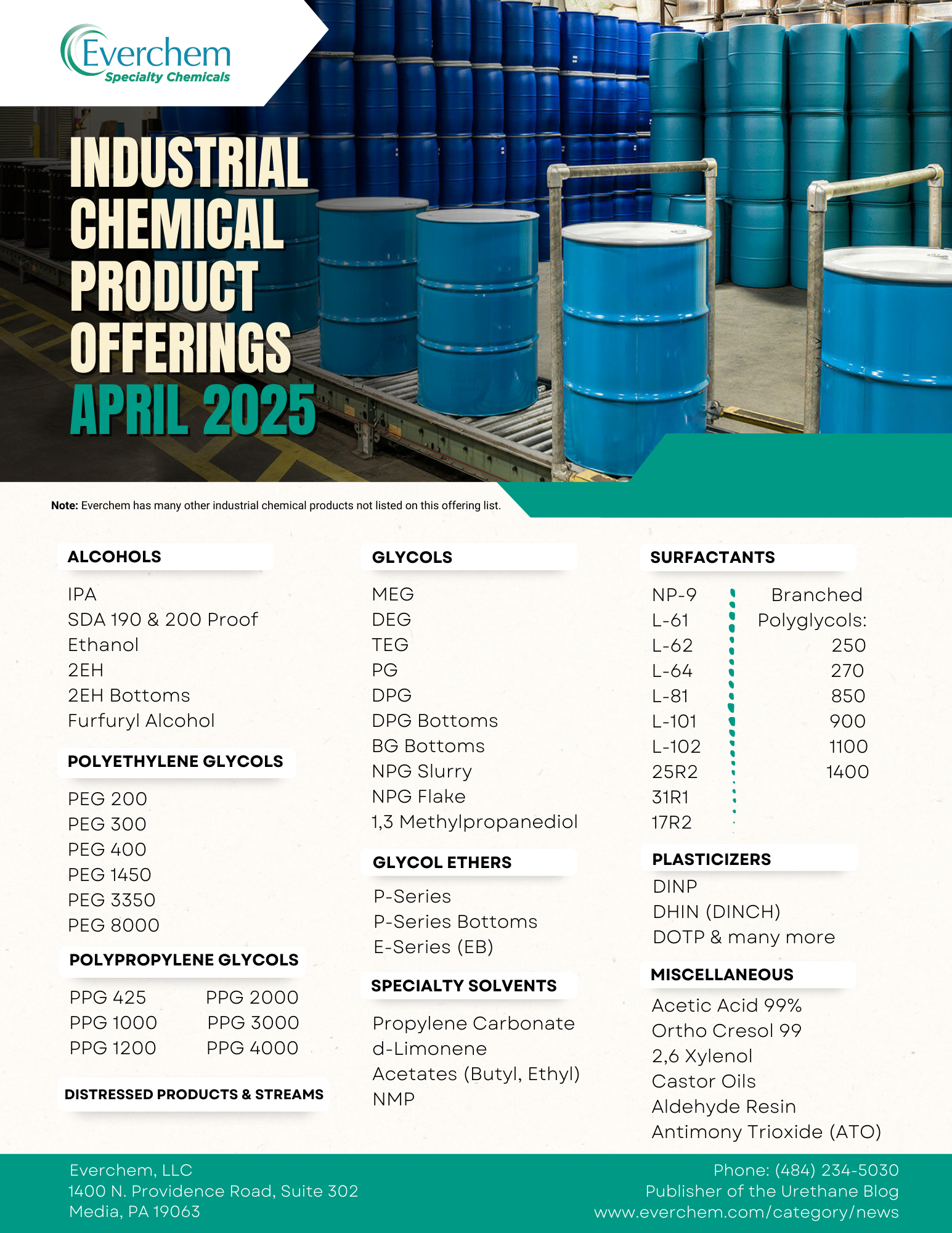 Industrial Chemicals - Everchem Specialty Chemicals
