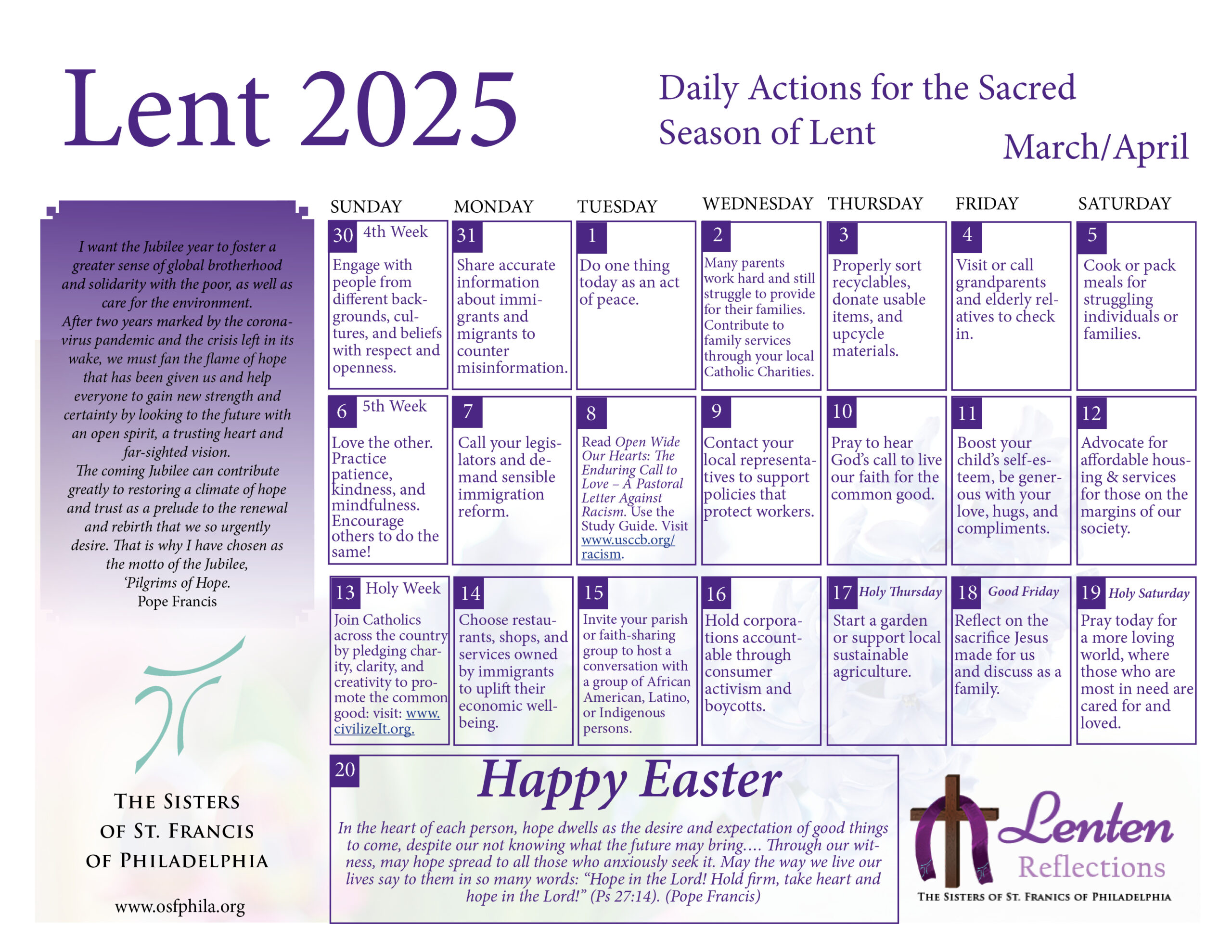 Lent – The Sisters of St. Francis of Philadelphia