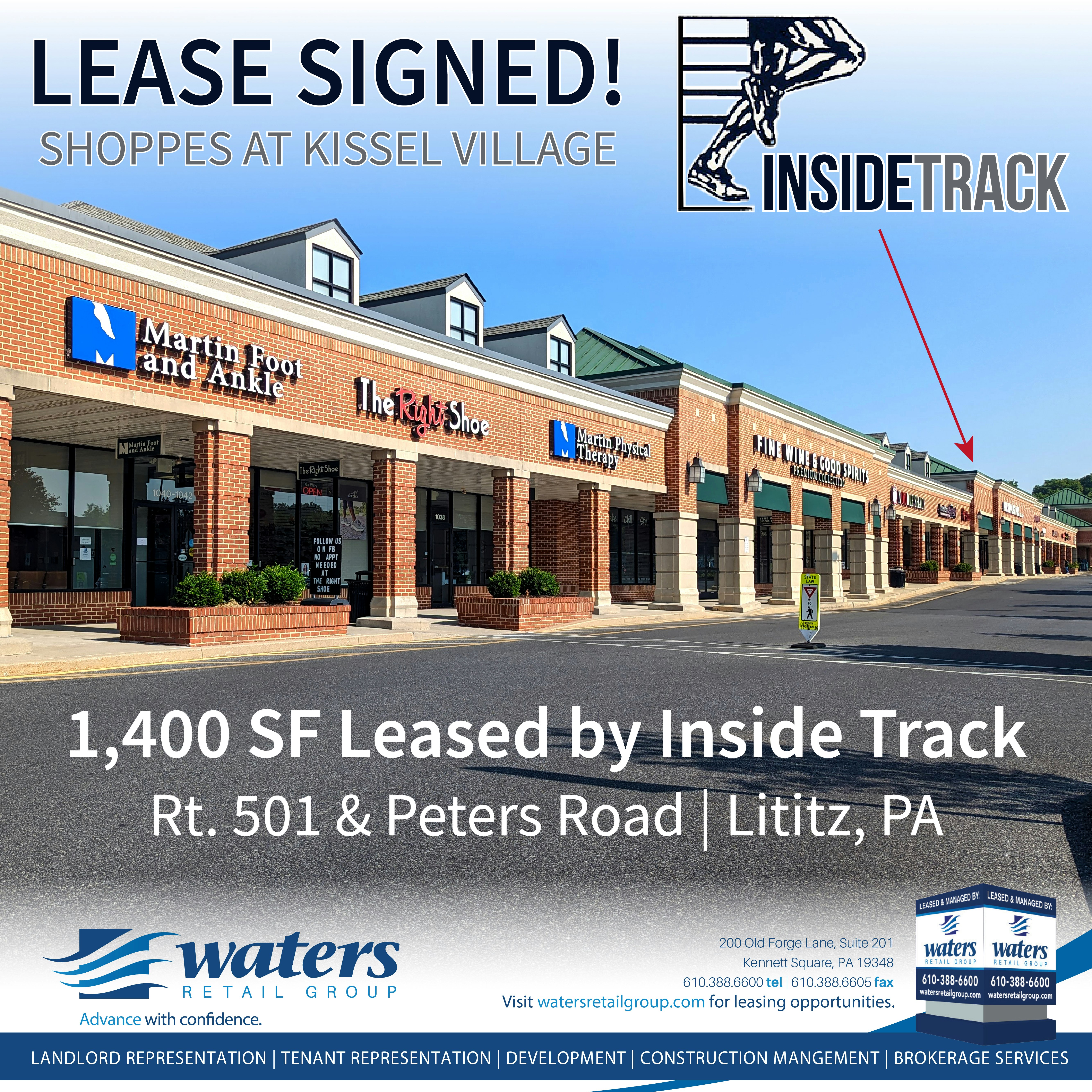Inside Track signs a lease for a new 1,400 sf athletic footwear and ...
